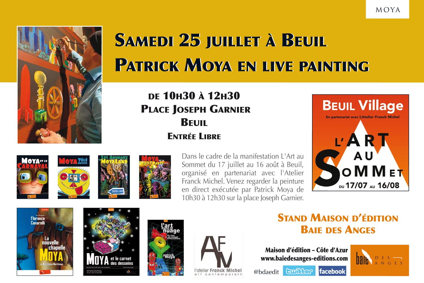Samedi 25 juillet à Beuil Patrick Moya en live painting – Baie des ...